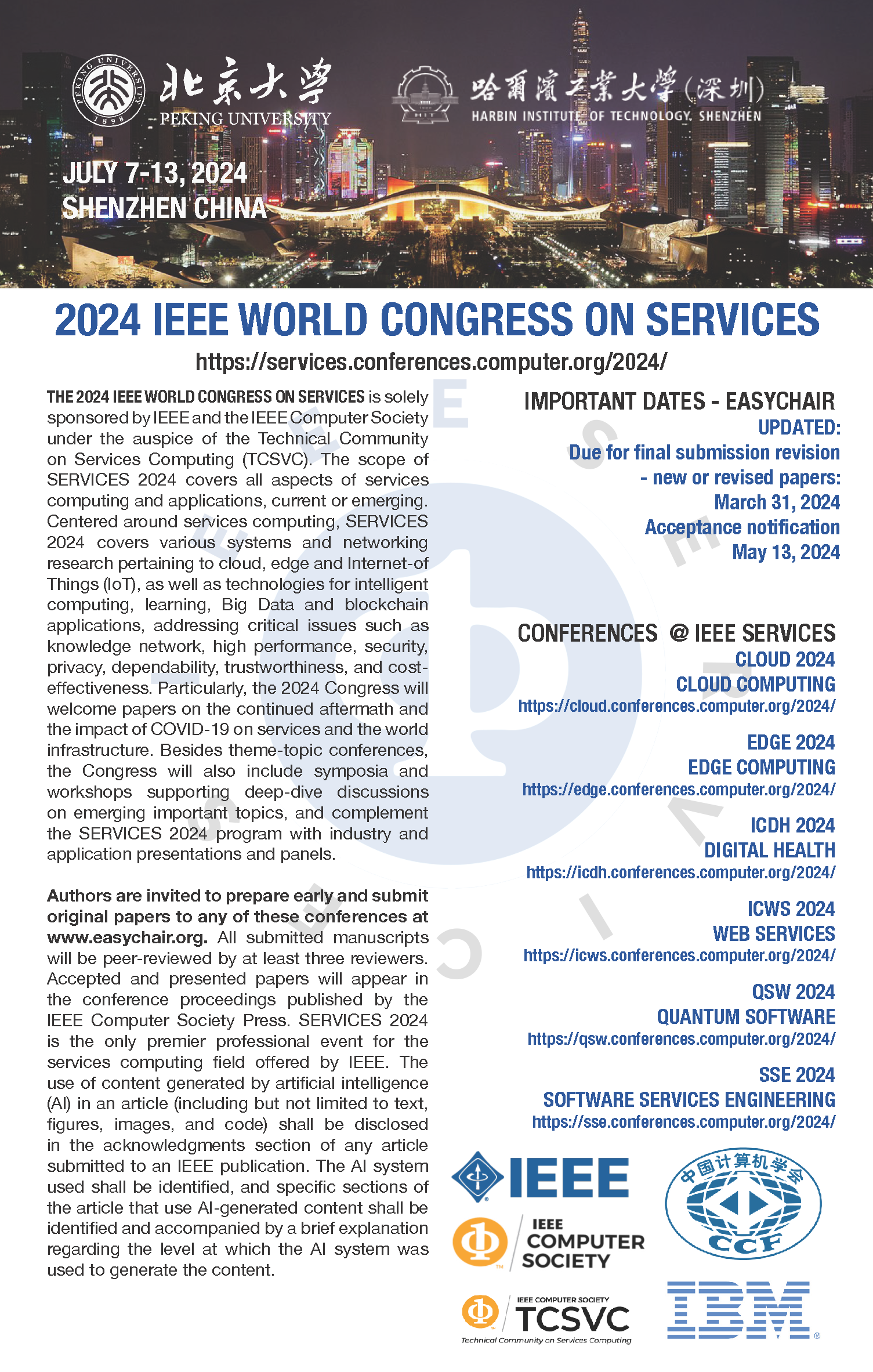 Info for Authors – 2024 IEEE World Congress on SERVICES